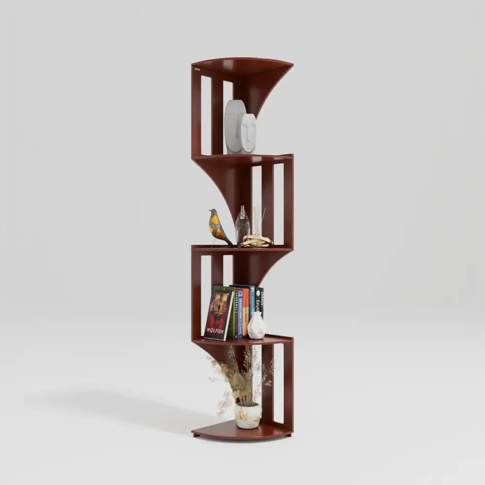 Buy Beech Wood Showpiece Stand 4-Shelf Display Brothers Furniture | BFL