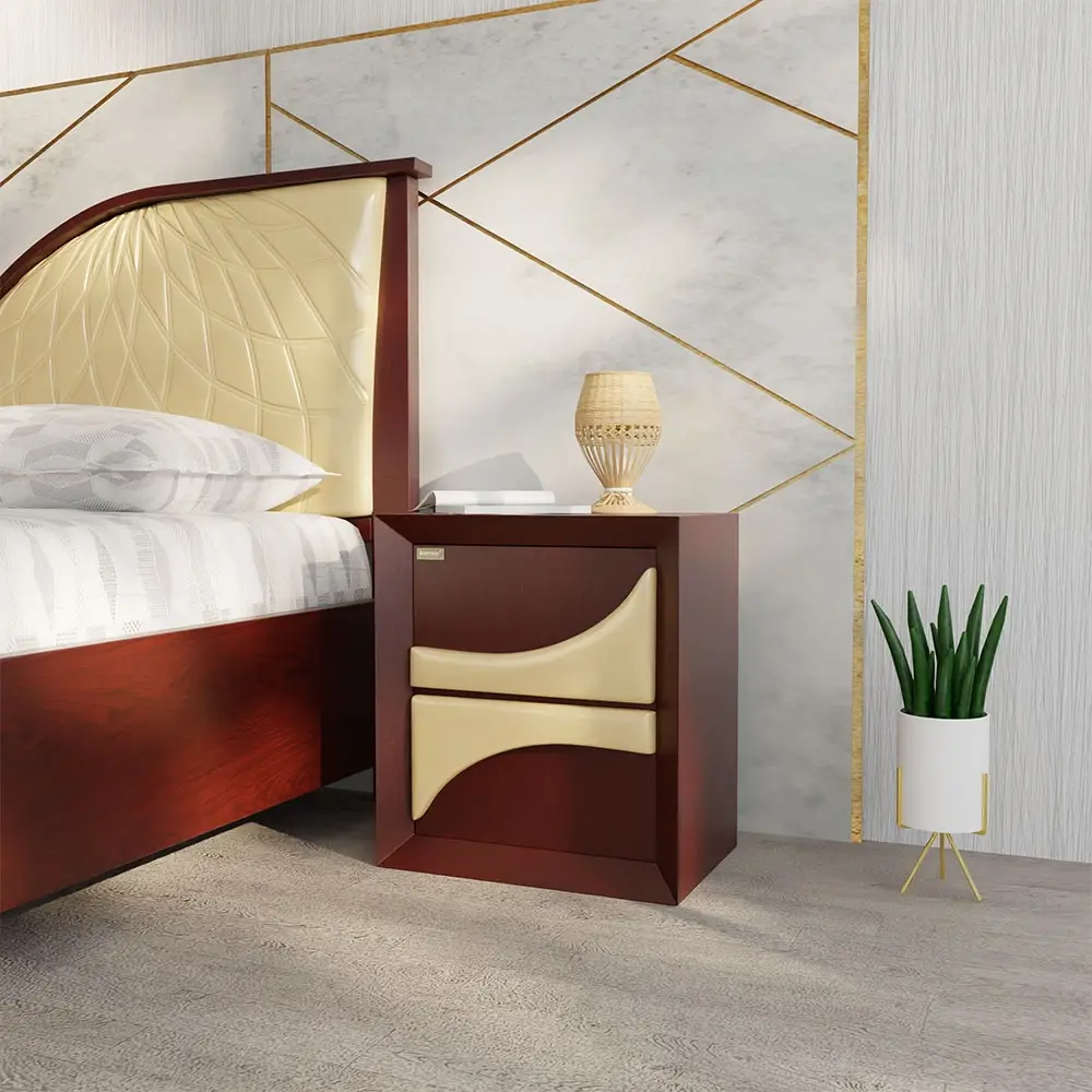 Durable Venus Bedside Table Imported Beech Wood Elegant Bedroom | BFL